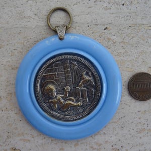 Religious Antique French Vermeil Bakelite Cradle Medal Pendant Charm ...