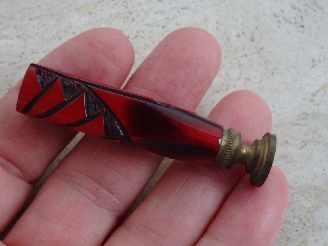 Antique French Copper Bakelite Sealing Wax Stamp Seal Brand. ( 2 ) - Etsy