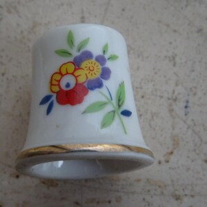 Vintage Porcelainen Thimble Thimbleful With Flowers. ( EE 12) - Etsy