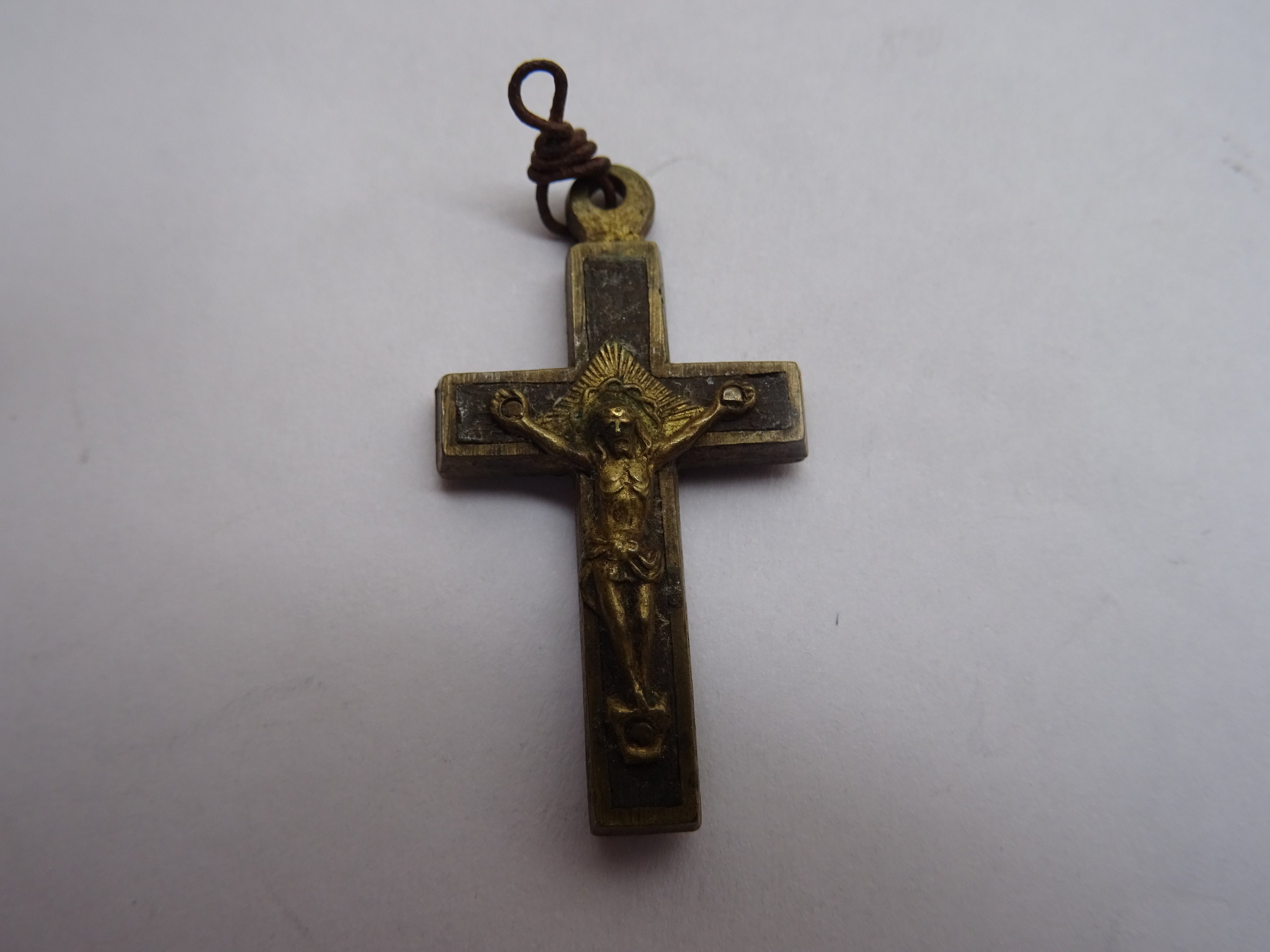 Religious Antique French Catholic Copper Crucifix Pendant - Etsy UK