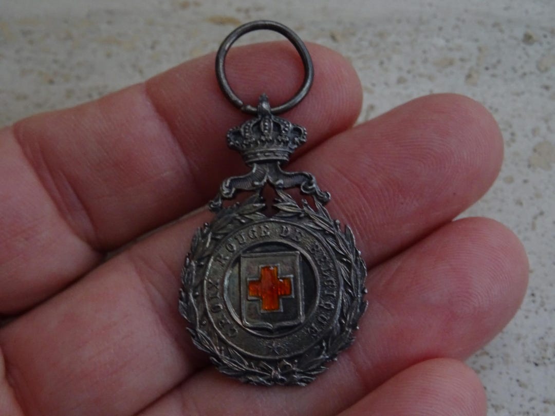 Antique Belgian Red Cross Medal – Croix Rouge De Belgique – Silver ...