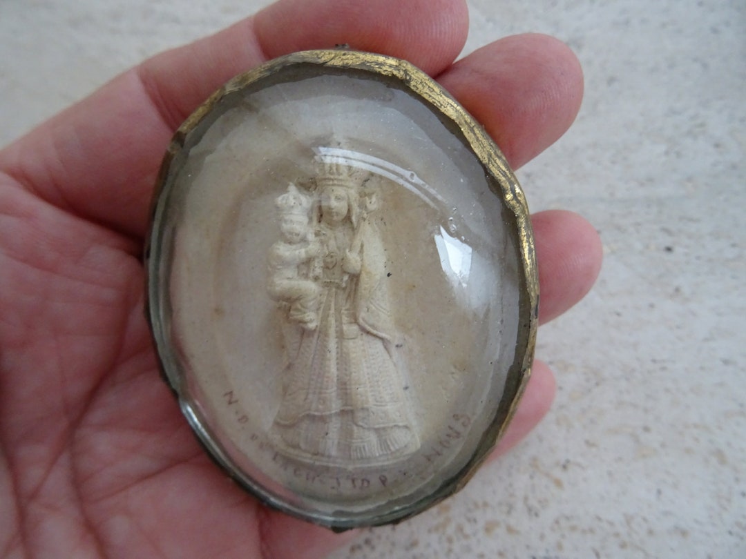 Religious Antique French Copper Reliquary Shrine Relic Meerschaum of ...