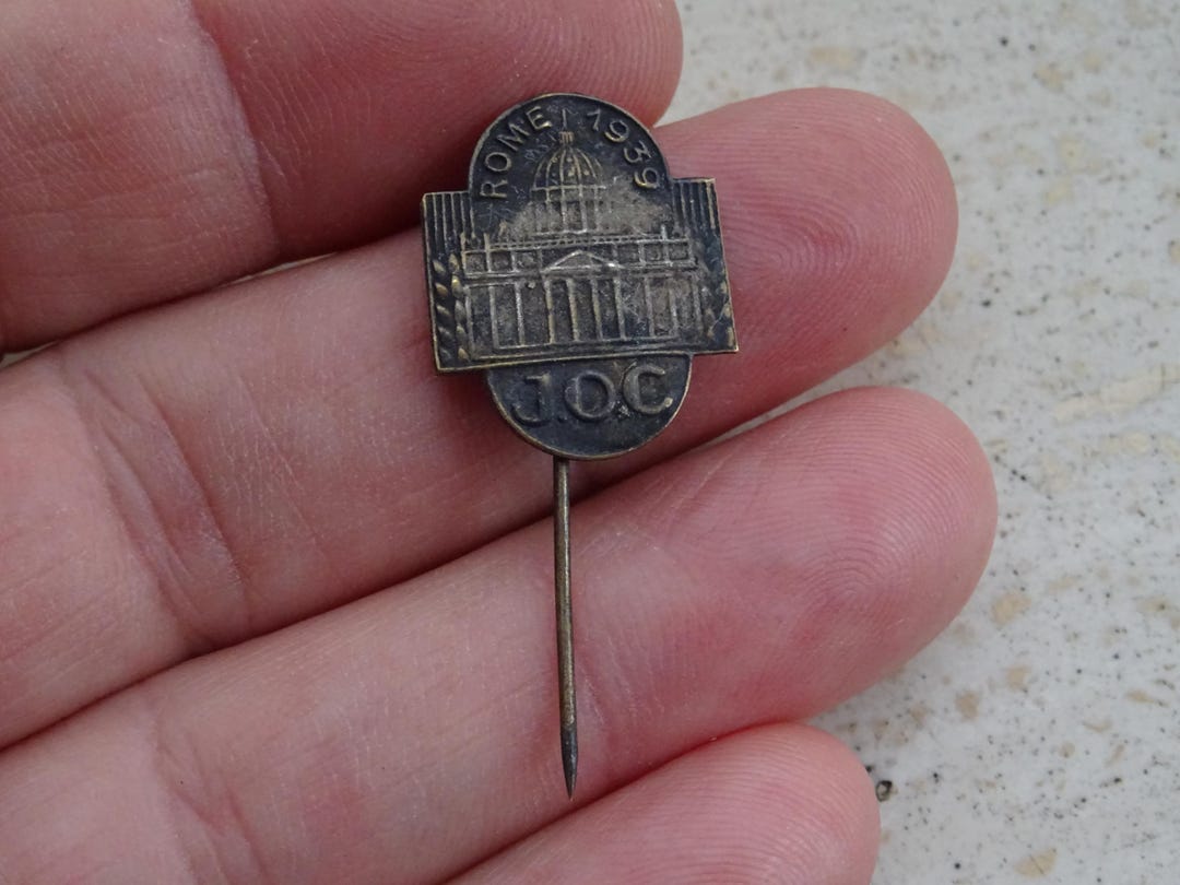Rome 1939 Jubilee Pin – J.O.C. Vatican Rome Badge – Vintage Catholic ...