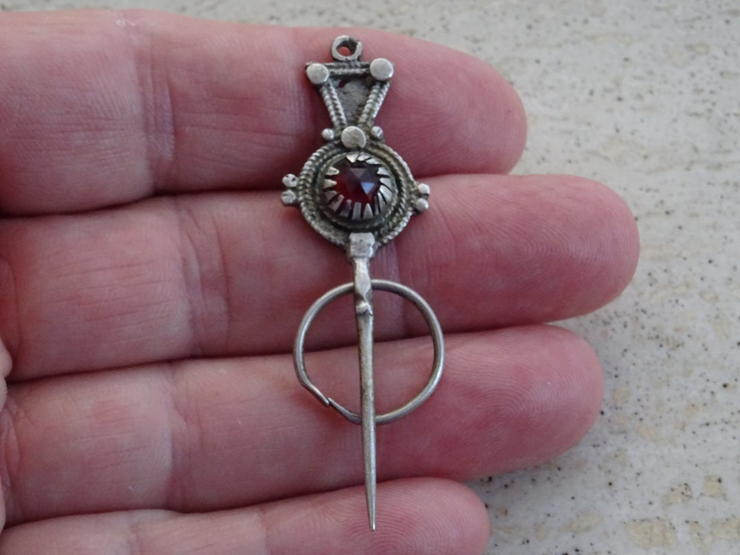 Scottish Silver Vintage Jewelry Pin Plaid Pin Celtic Kilt Pin Highland ...