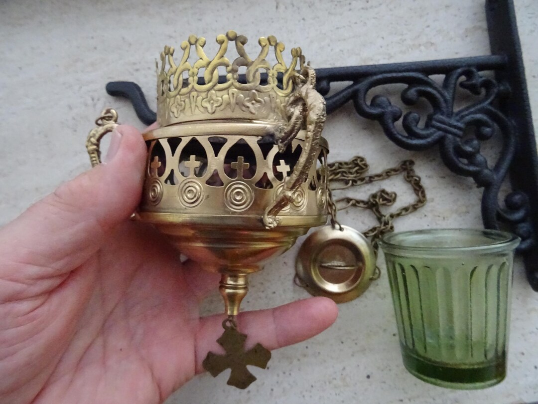 Religious Antique French Gods Lamp Godslamp ( Sanctuary Lamp) Brass ...