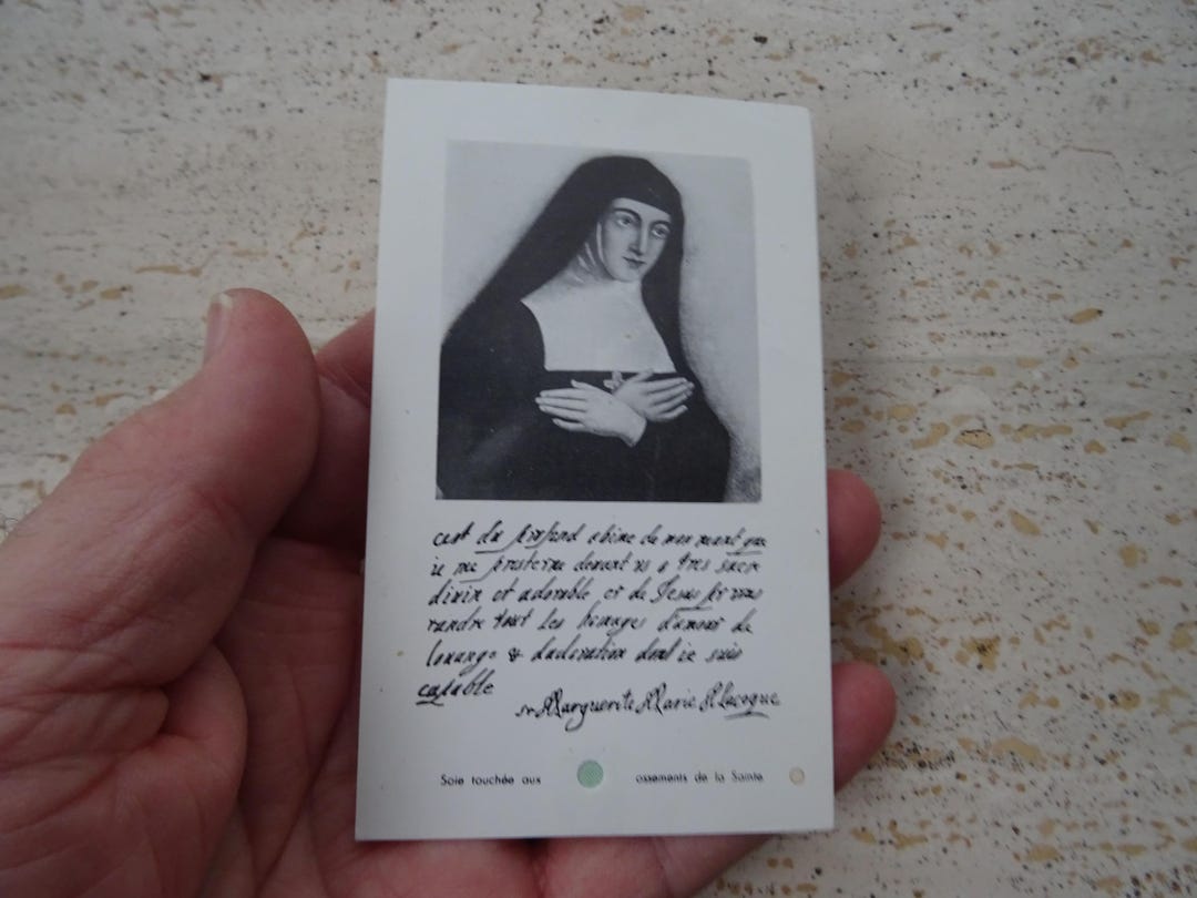 Religious Antique French Shrine With Relic of Saint Marguerite Marie ...