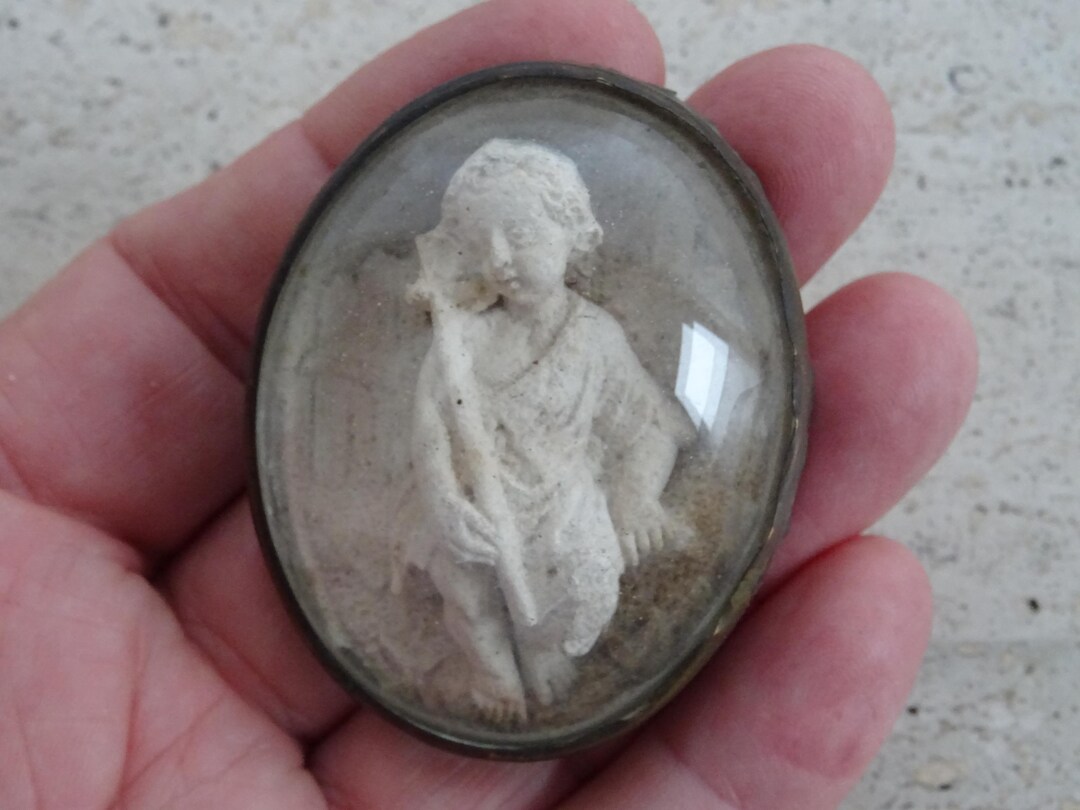 Religious Antique French Copper Meerschaum Relic Shrine Reliquary Pipe ...