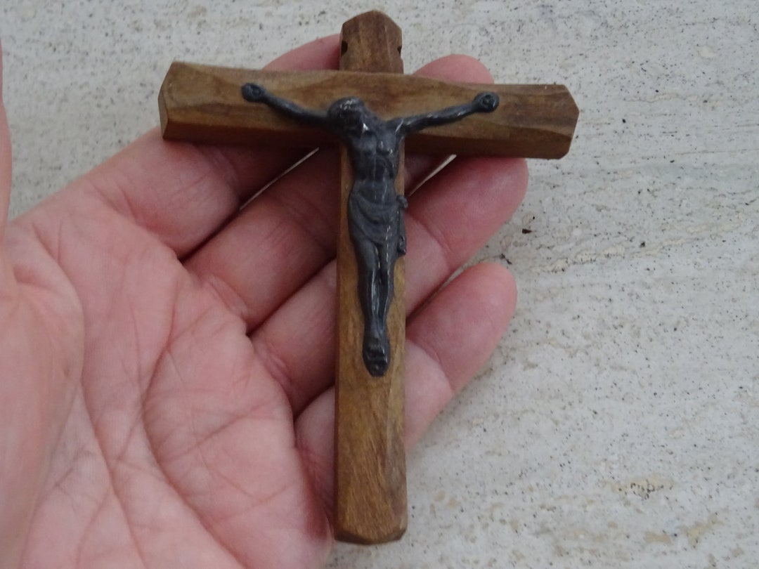 Huge Religious French Catholic Wooden Cross Crucifix Pendant Cross ...