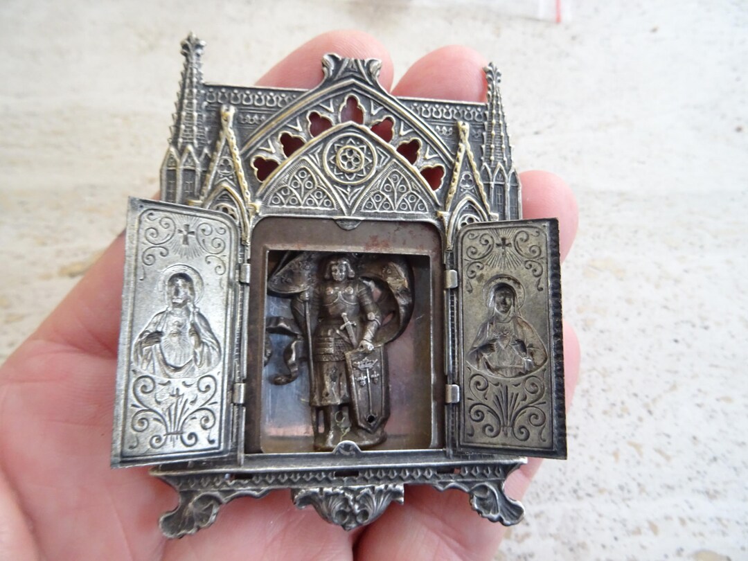 Religious Antique Silver Plated Catholic French Oratory Chapel ...