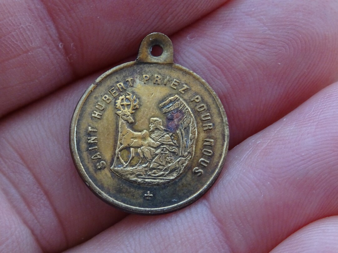 Religious Antique Copper Catholic Medal Pendant Holy Charm Medallion of ...