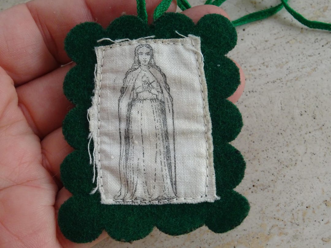 Religious Antique Catholic Scapular Reliquary Relic Shrine Cards ...