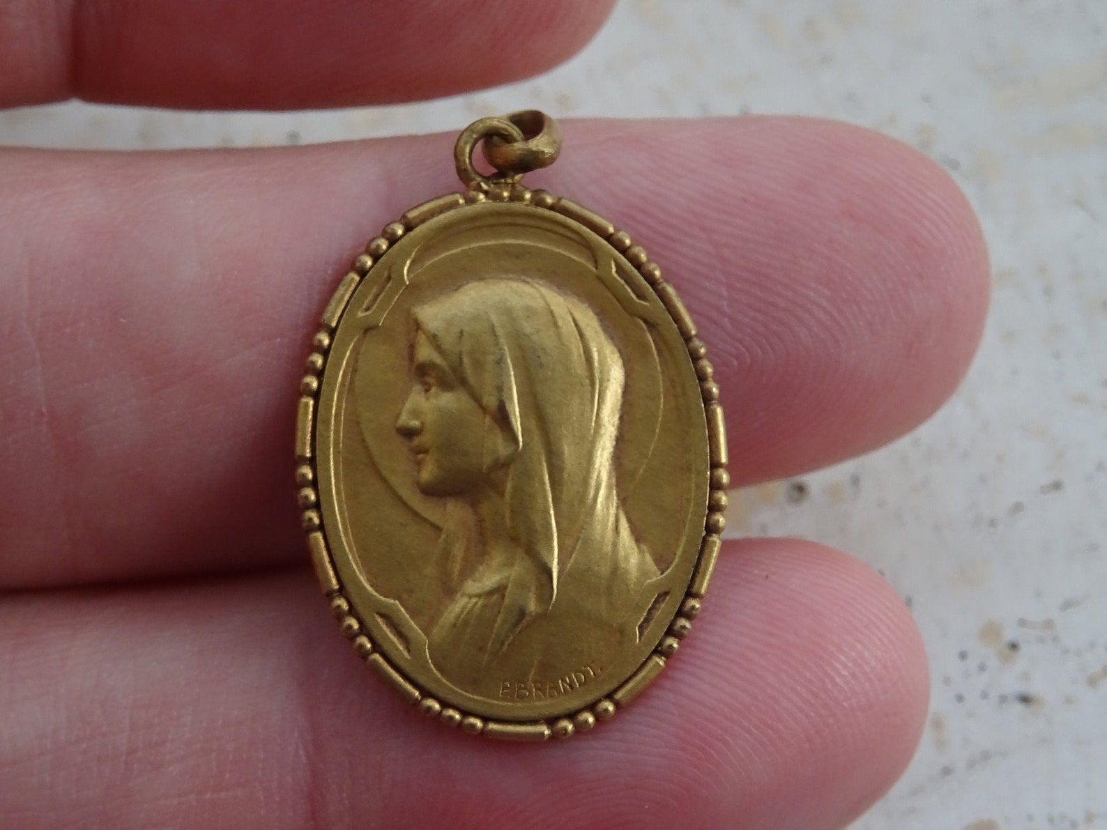 Religious Antique French Gothic Vermeil Gold Plated Medal - Etsy
