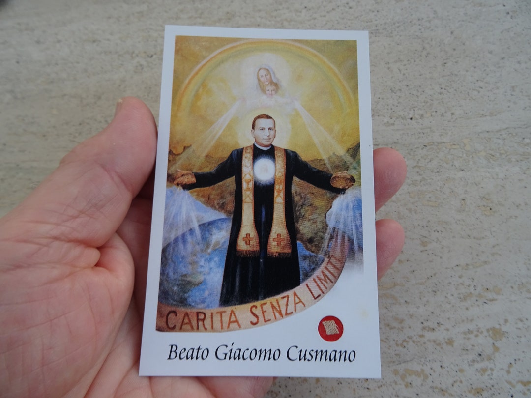 Religious Catholic Card Shrine Reliquary Relic of the Cloth of Blessed ...