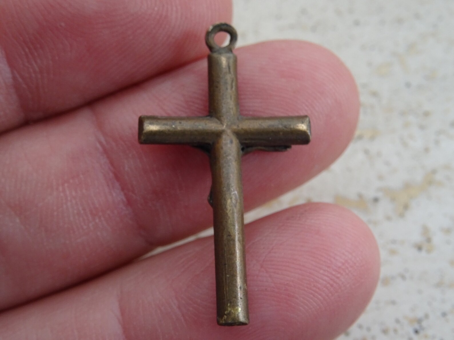 Religious Antique French Catholic Copper Crucifix Pendant Cross ...