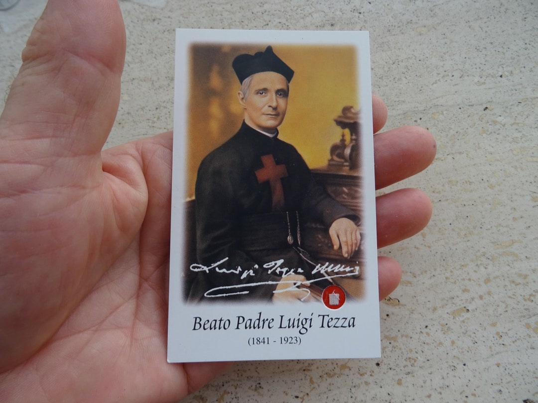 Religious Catholic Card Shrine Reliquary Relic of the Cloth of Blessed ...