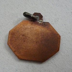 Religious Art Deco French Catholic Red Copper Catholic Medal Pendant ...
