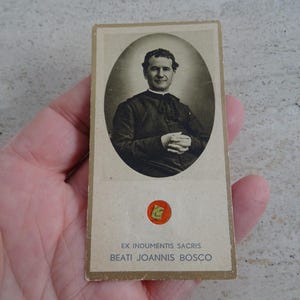 Religious Antique Catholic Shrine Card With Reliquary Relic of Saint ...