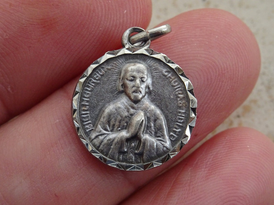Religious Antique French Catholic Medal Pendant Charm Medallion of ...
