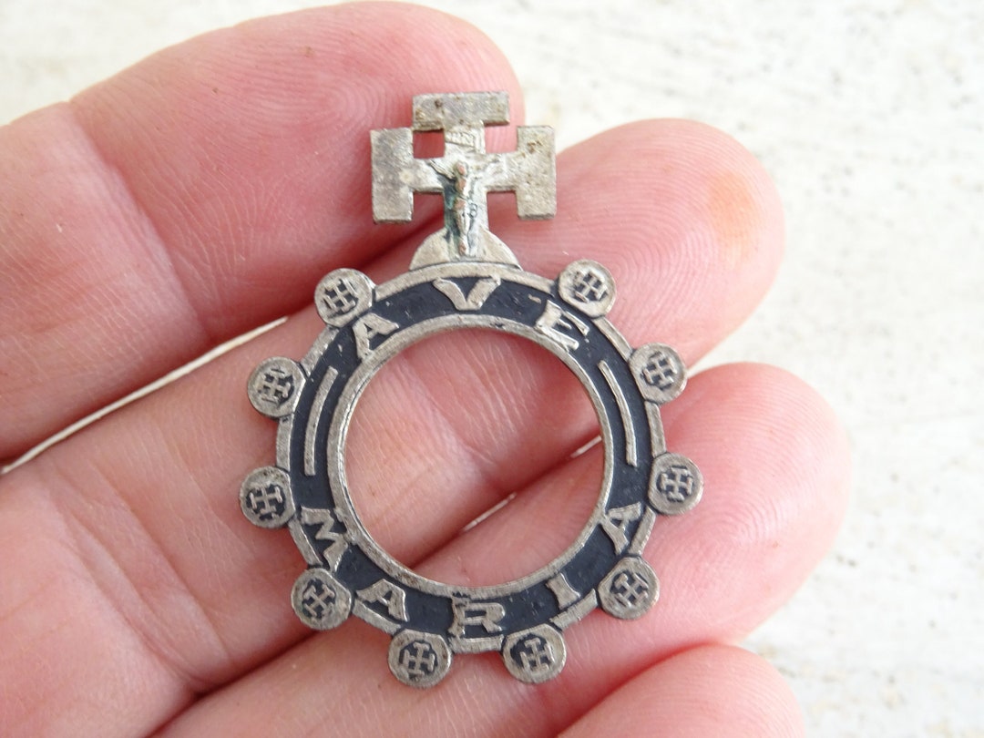 Religious French Finger Chaplet Decade Finger Rosary Ring Pocket Beads ...