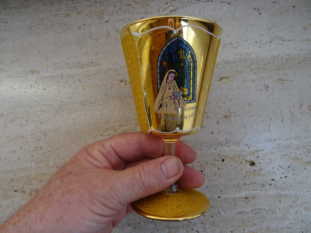 Rare Religious Antique French Catholic Chalice Grail Cup Goblet ...