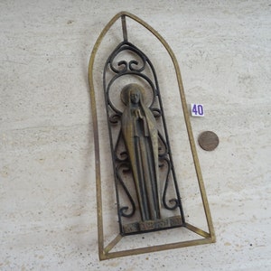 Religious Antique French Copper Catholic Statue Altar Chapel of Holy ...