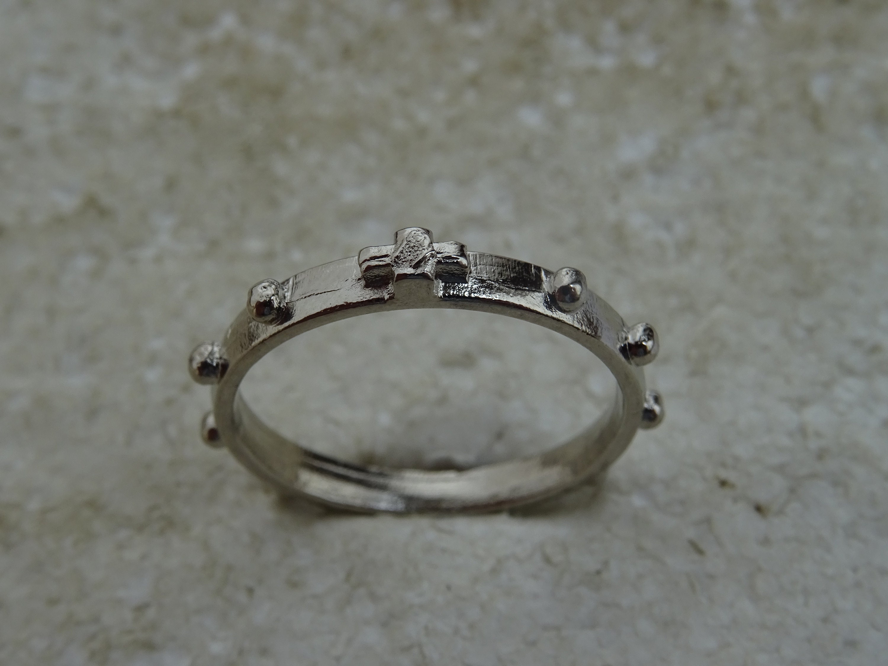 Religious French Silver Plated Catholic Finger Chaplet Ring - Etsy UK