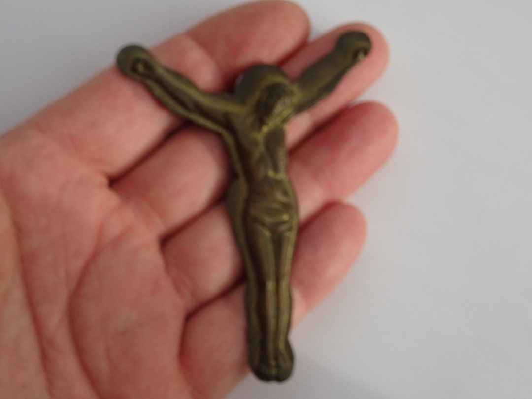 Religious Antique French Copper Crucifix Mount, or 'corpus Christi ...