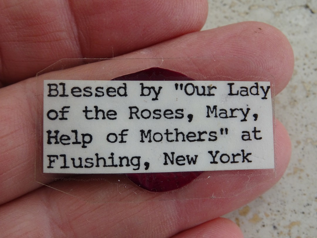 Rare Religious Shrine With Leaf of Rose of Our Lady of Roses of ...