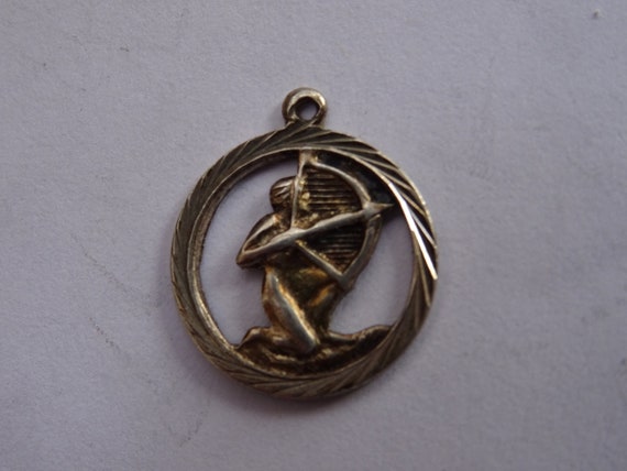 Vintage silver ( MARKED 835 ) Zodiac medal medaillon … - Gem
