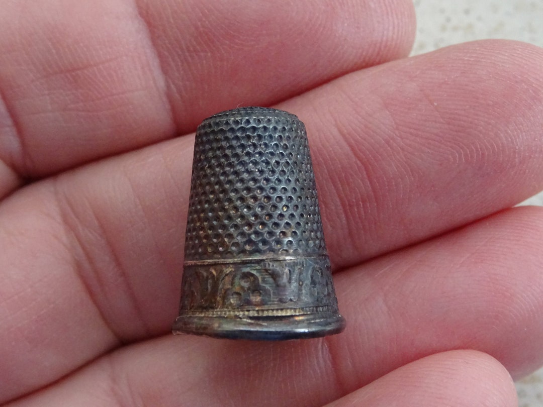 Antique French Silver Plated Thimble Thimbleful With Flowers. ( 2 ) - Etsy