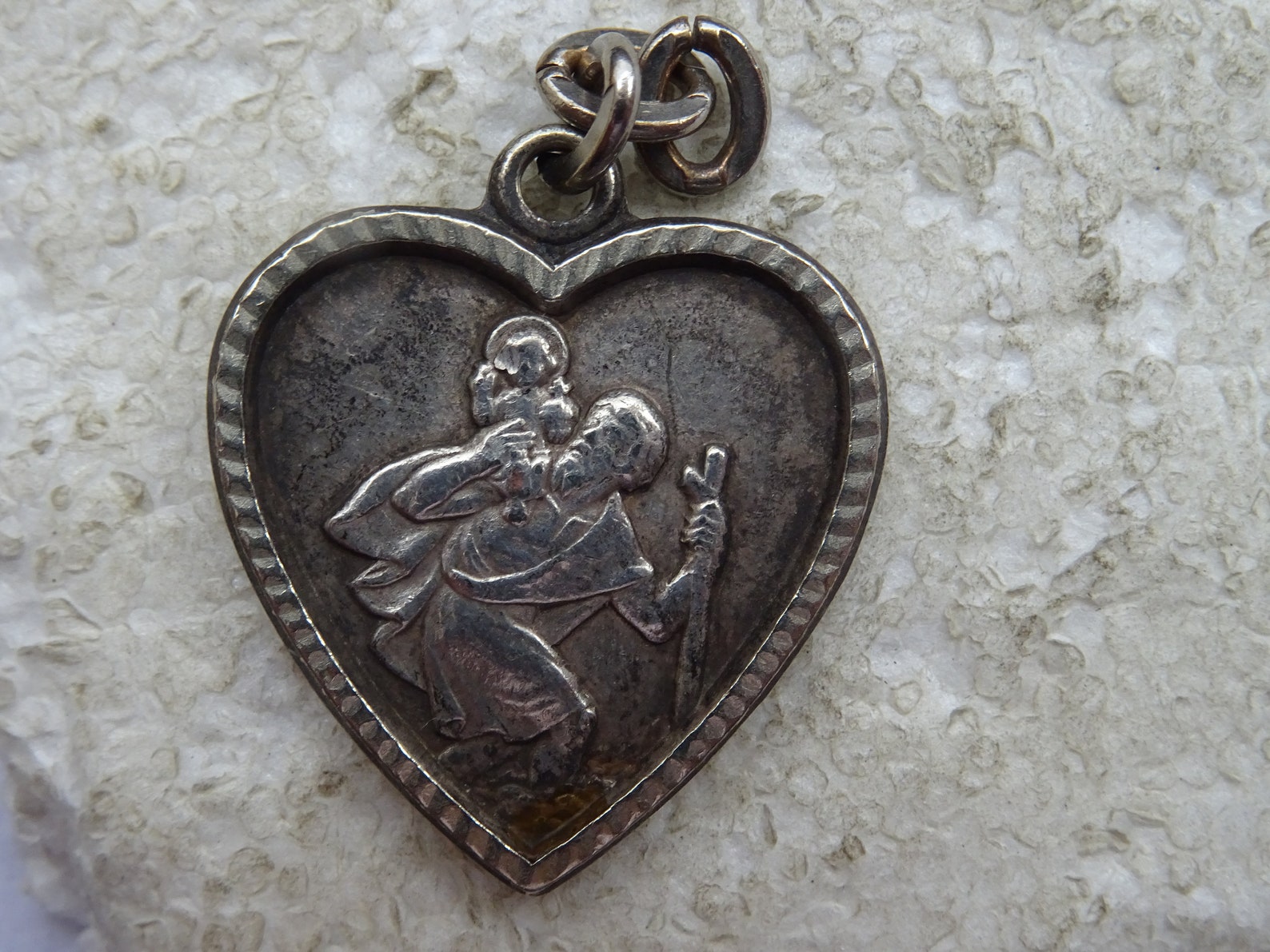 Religious Antique French Silver Plated Catholic Medal Pendant Holy ...