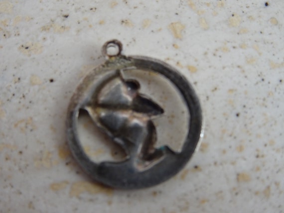 Vintage silver ( MARKED 835 ) Zodiac medal medaillon … - Gem