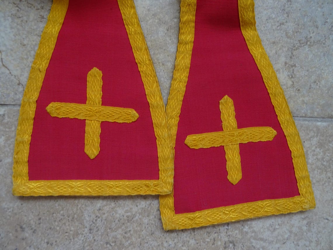 Antique Religious Catholic Embroidered Clergy Priest Stola of Cloth for ...