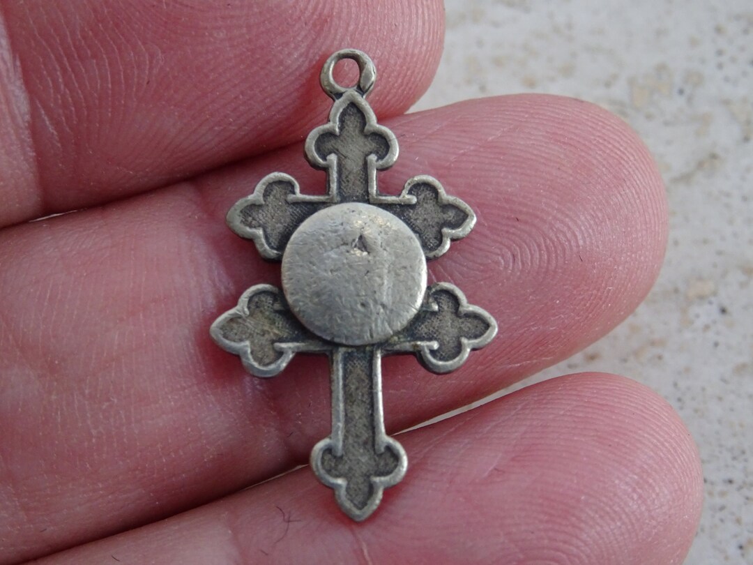 Religious Antique French Catholic Christian Silver Lotharian Cross ...