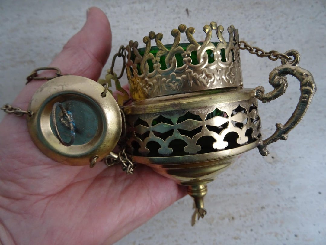 Religious Antique French Gods Lamp Godslamp Sanctuary Lamp Brass ...