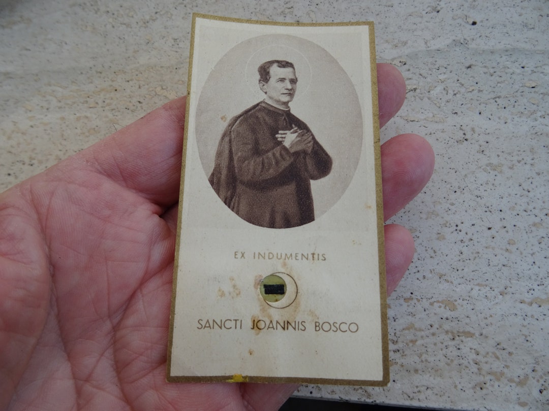 Religious Antique Catholic Shrine Card With Reliquary Relic Piece of ...