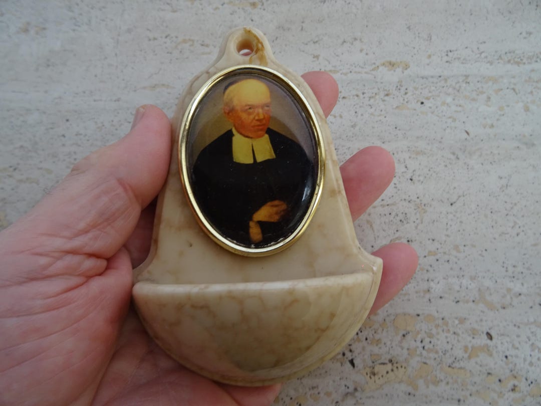 Religious Vintage Catholic Holy Water Font Stoup With Mutien Marie ...