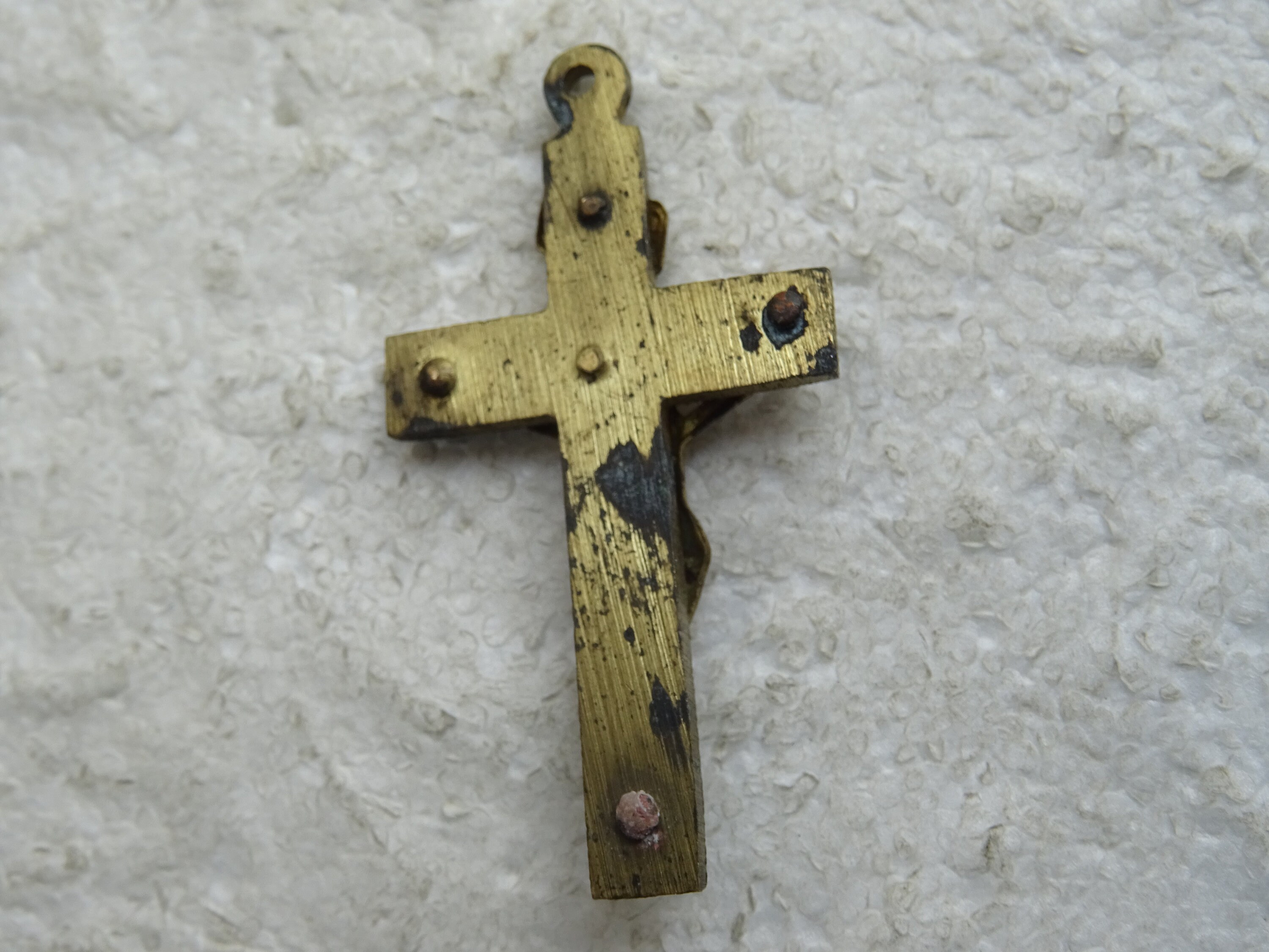 Religious Antique French Copper Catholic Crucifix With Pendant Cross ...