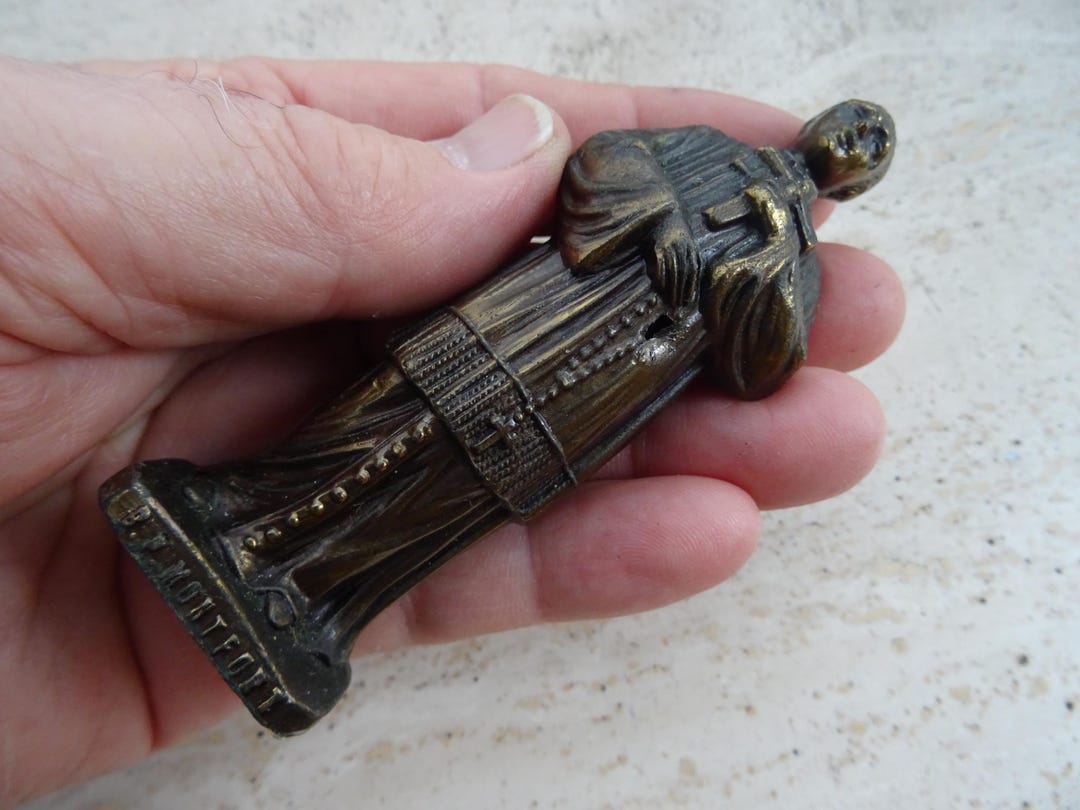 Religious Antique French Catholic Statue of Saint Louis-marie Grignion ...