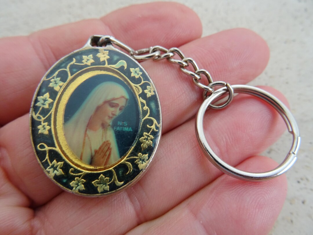 Religious French Catholic Key Ring Key Chain Medal Pendant of Saint ...