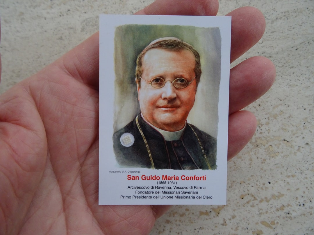 Religious Catholic Card Shrine With Photo and Relic of Blessed Saint ...
