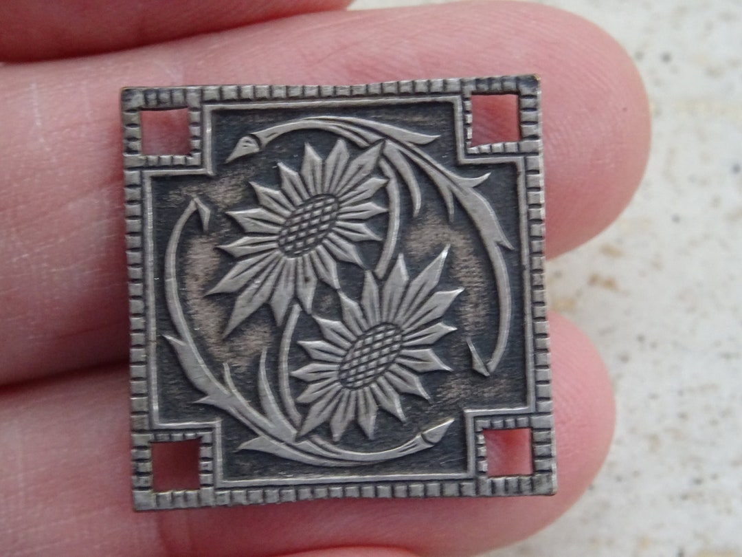 Antique French Silver Plated Token Plaque Charm Medallion Pendant Medal ...