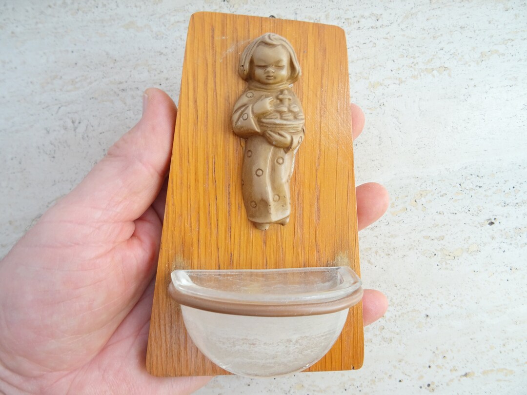 Religious Catholic French Holy Water Font Stoup With Infant Jesus ...