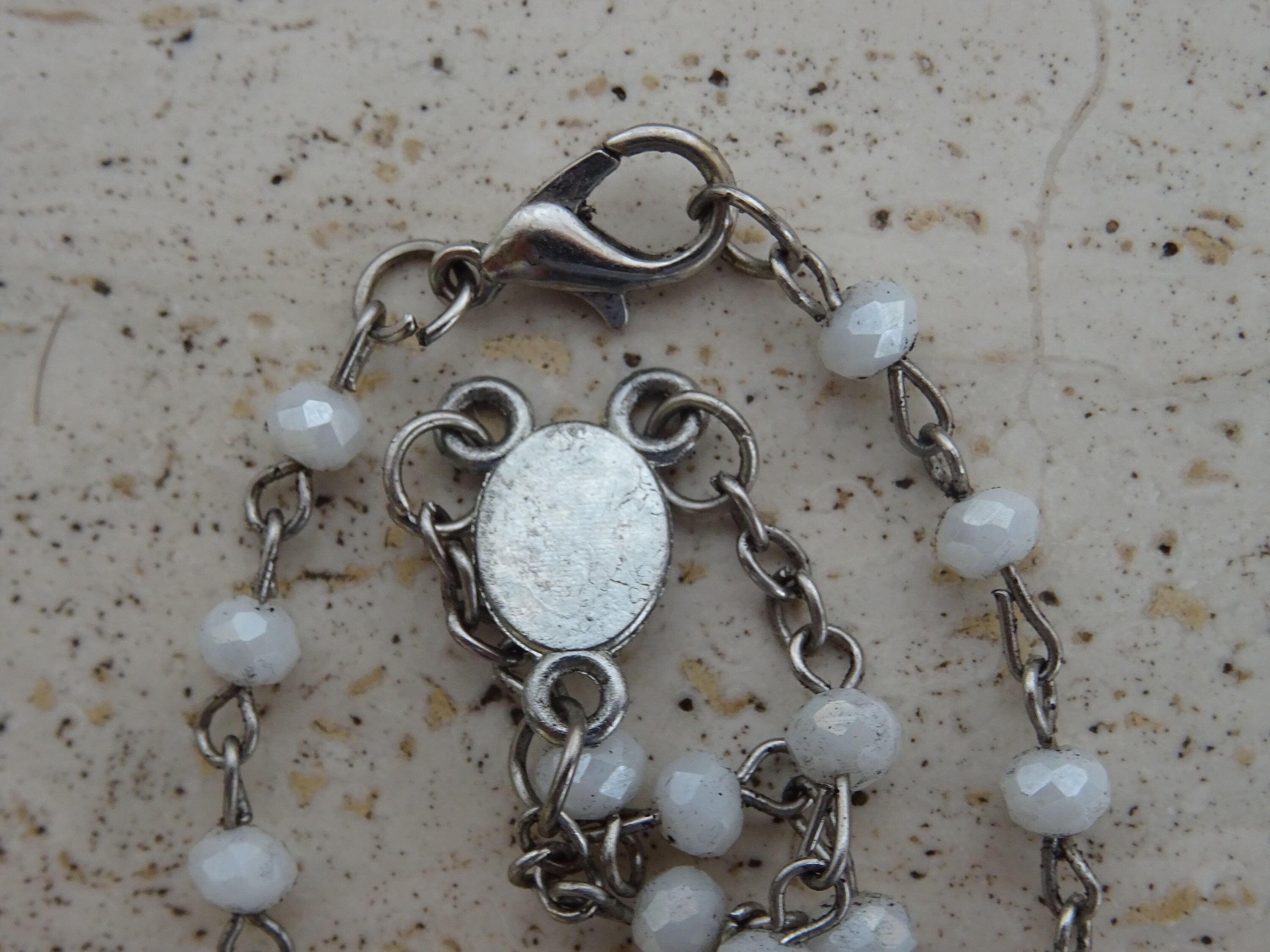 Religious French Catholic Chain Necklace Rosary With White - Etsy UK