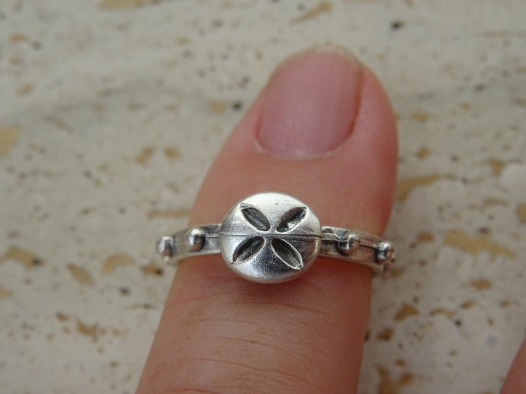 Religious French Silver Plated Catholic Finger Chaplet Decade Rosary ...