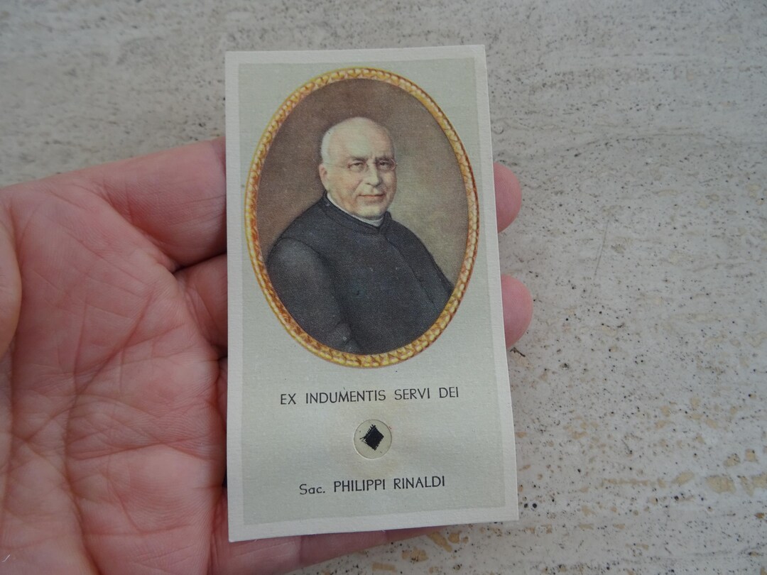 Religious Catholic Card Shrine Reliquary Relic of the Cloth of Blessed ...