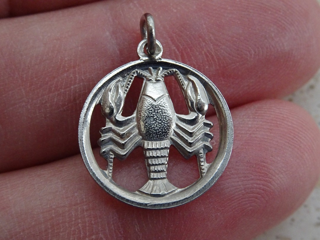 Vintage Silver Plated Zodiac Medal Pendant Medaillon Charm Medallion ...