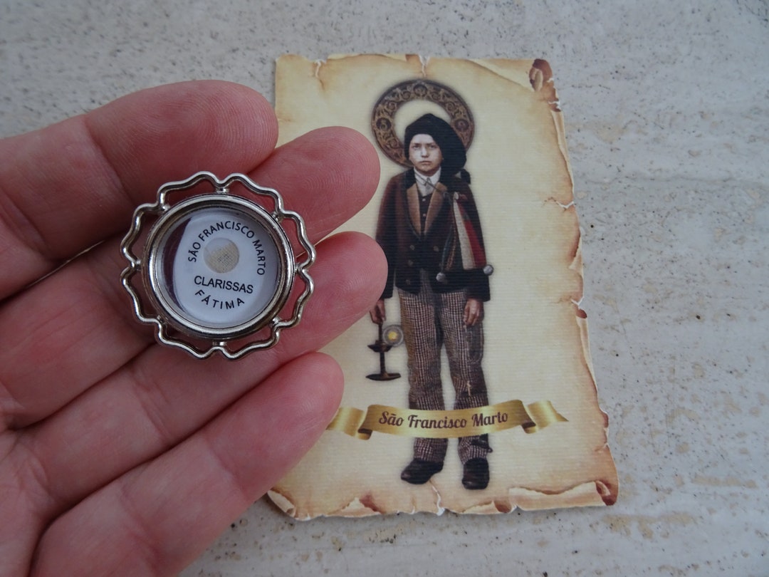 Religious Portugese Medal Medallion Shrine With Relic Reliquary of ...