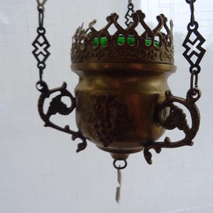 Religious Antique French Copper God Lamp Godlamp Oil Lamp With Grapes ...