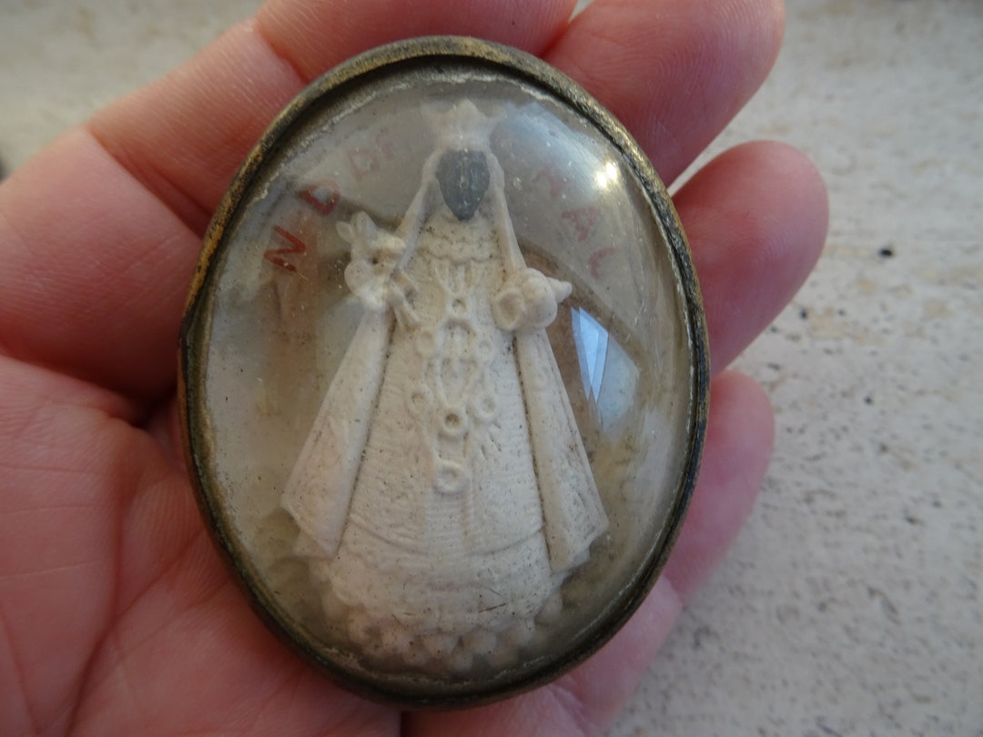 Religious Antique French Copper Reliquary Shrine Relic Meerschaum of ...